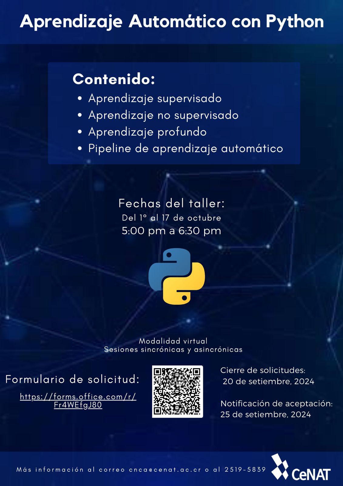 Inscripción taller Aprendizaje Automático con Python | TEC
